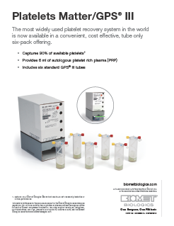 Autologous Therapies | GPS® Platelet Concentration System | Zimmer Biomet