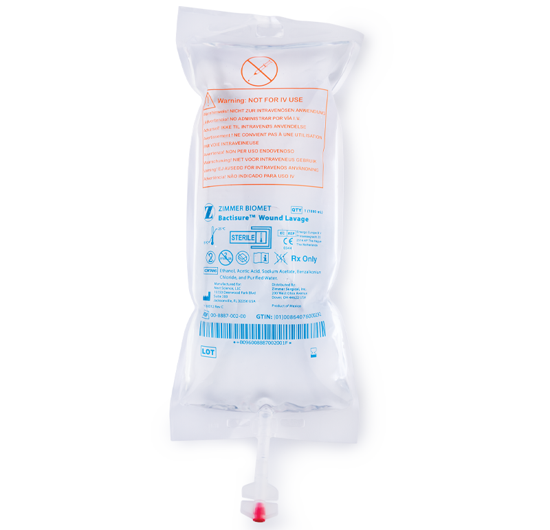 Bactisure® Wound Lavage | Zimmer Biomet